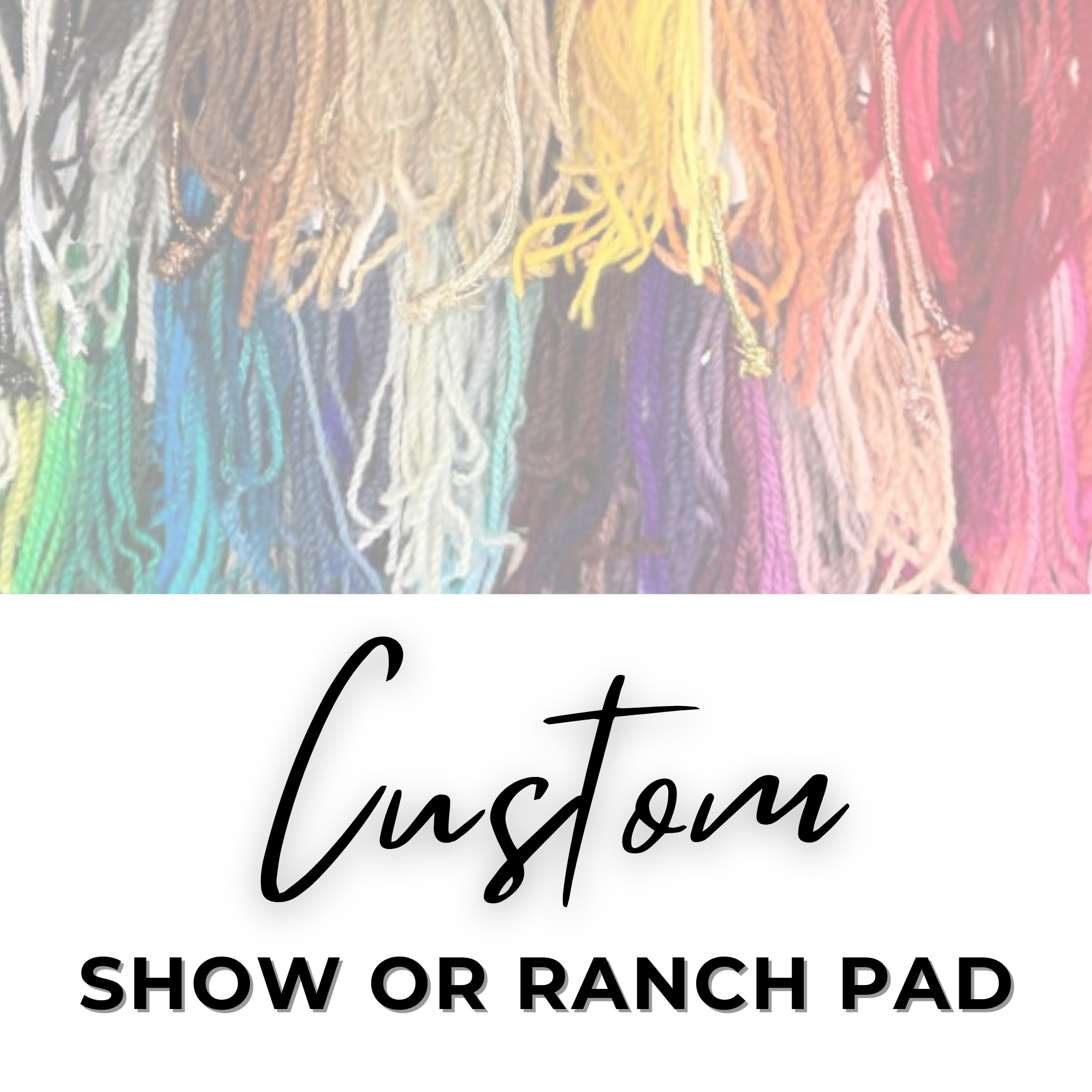 Custom Show or Ranch Pad – Wild Card Show Pads & Apparel